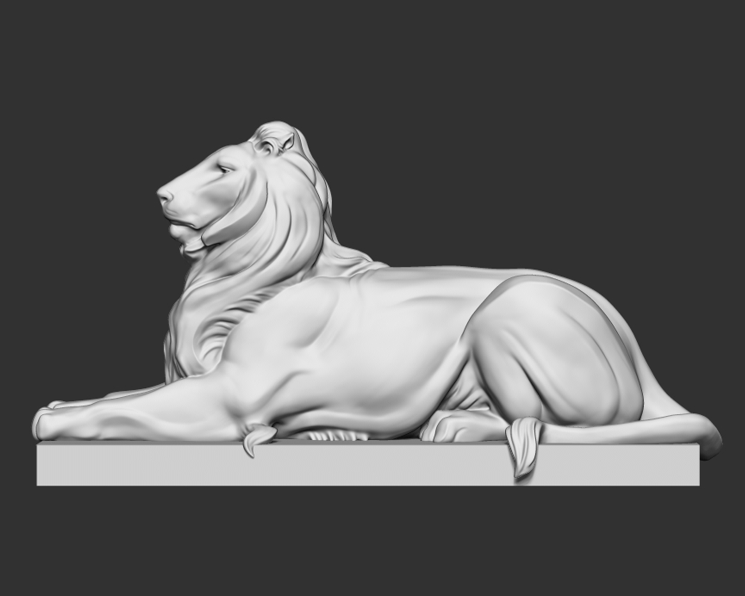 arquivo STL Escultura de un león Modelo de impresión en 3D 🐉 (OBJeDXF ...