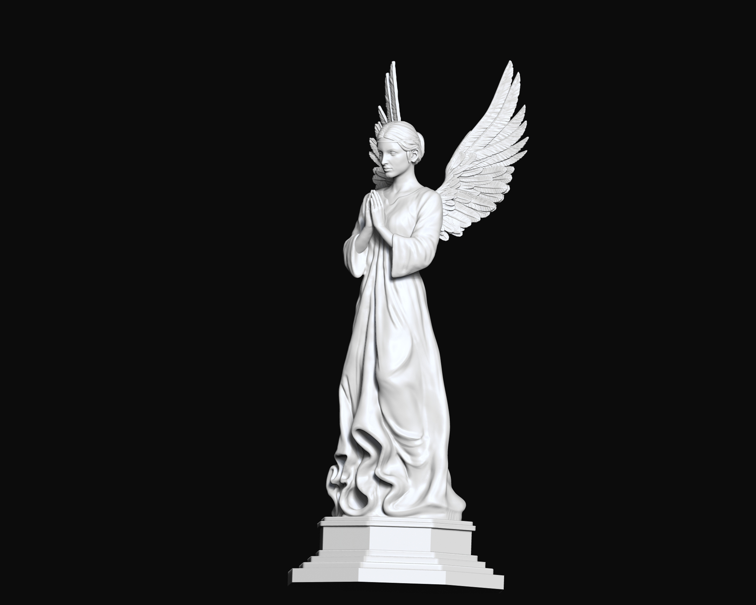 STL file Angel 3D model sculpture 👼 (OBJ)・3D printable model to ...