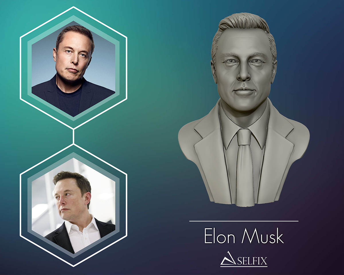 STL file Elon Musk 3D Model 🗿 (OBJ)・Template to download and 3D print・Cults
