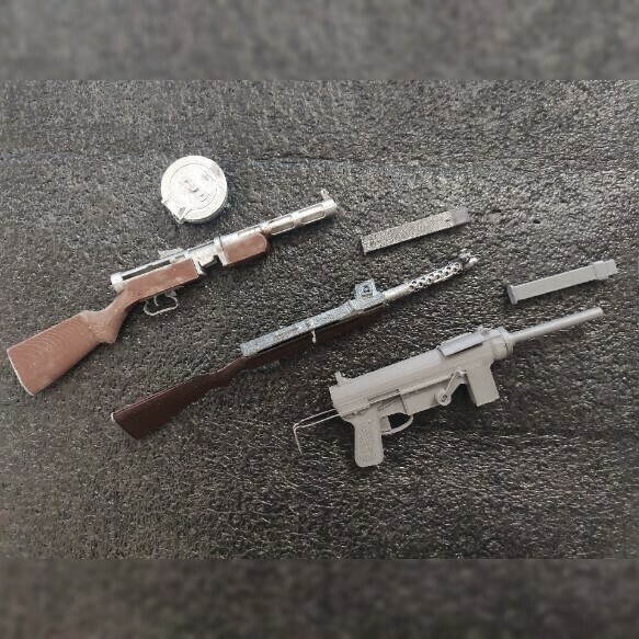 🔫 WW2 Sub-machine gun pack(PPD 40/MP 34/M3 Grease gun)・ 3D File for ・Cults