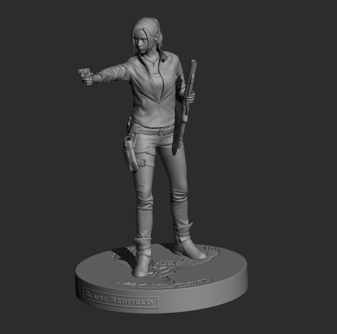 ☂️ Claire Redfield Residual Evil 2 Remake Statue・ STL File for ・Cults