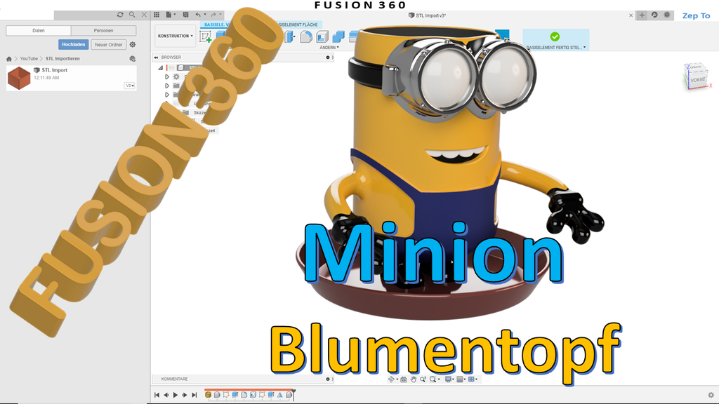 👹 Minion Basic Plant Pot・Free STL File for ・Cults