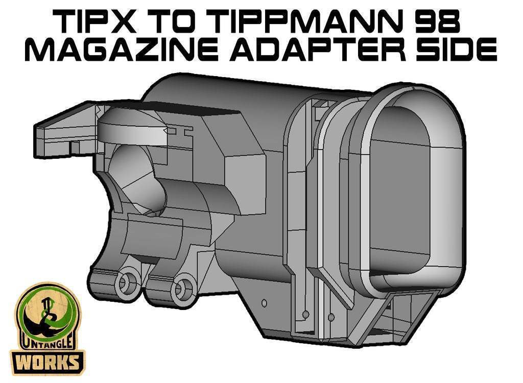 👽 Tippmann TiPX to tippmann 98 Mag Adapter side・Free STL File for ・Cults