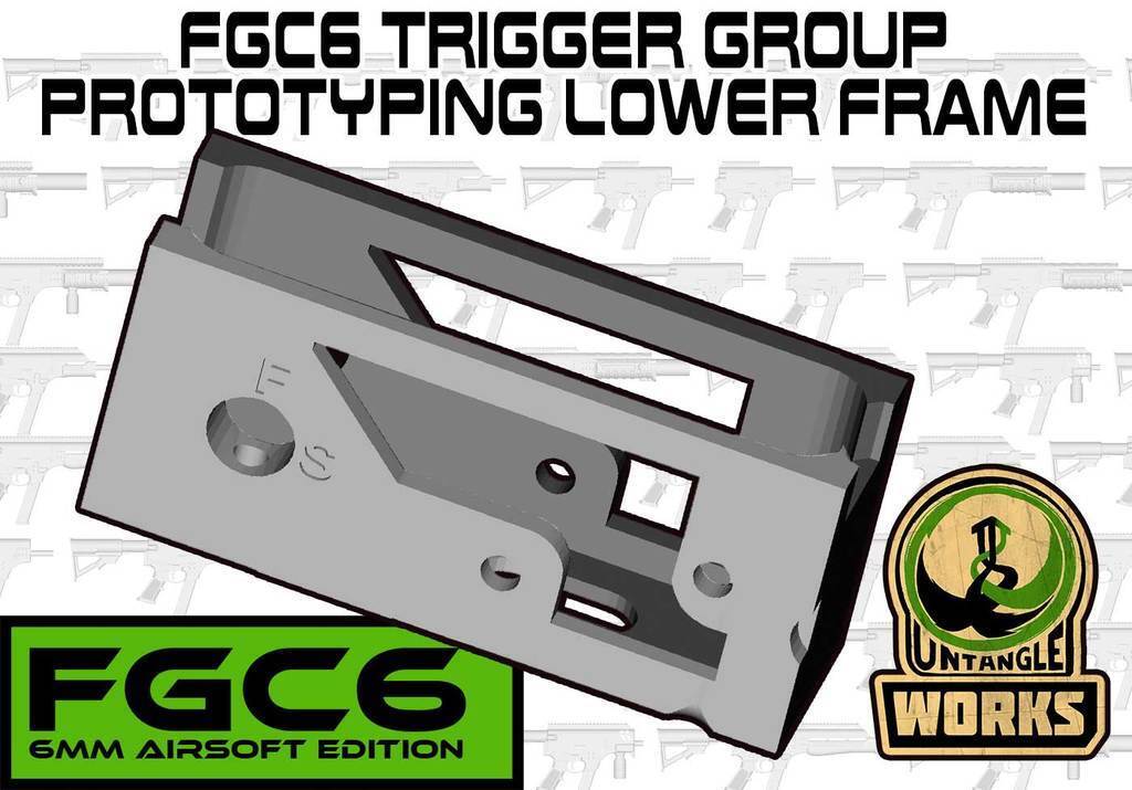 🖼️ FGC6 trigger group prototyping lower frame・Free STL File for ・Cults