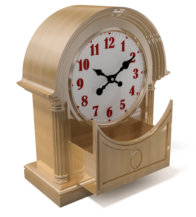 3D file Barrister Mantel Clock - E2 🕰️ ・Model to download and 3D print ...