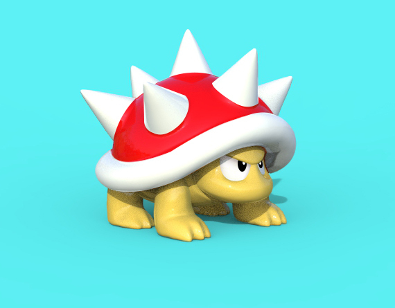 🆓 (Free) Spiny from Super Mario・Free STL File for ・Cults