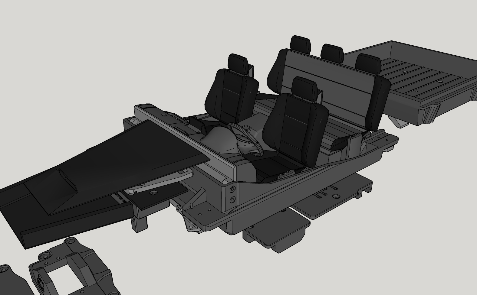 STL file trx6 interior 🚚 ・Model to download and 3D print・Cults