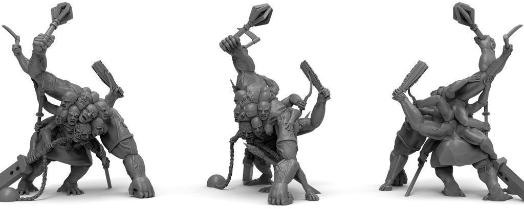 🎲 1-54 - Demi Hecatoncheires・Free OBJ File for ・Cults