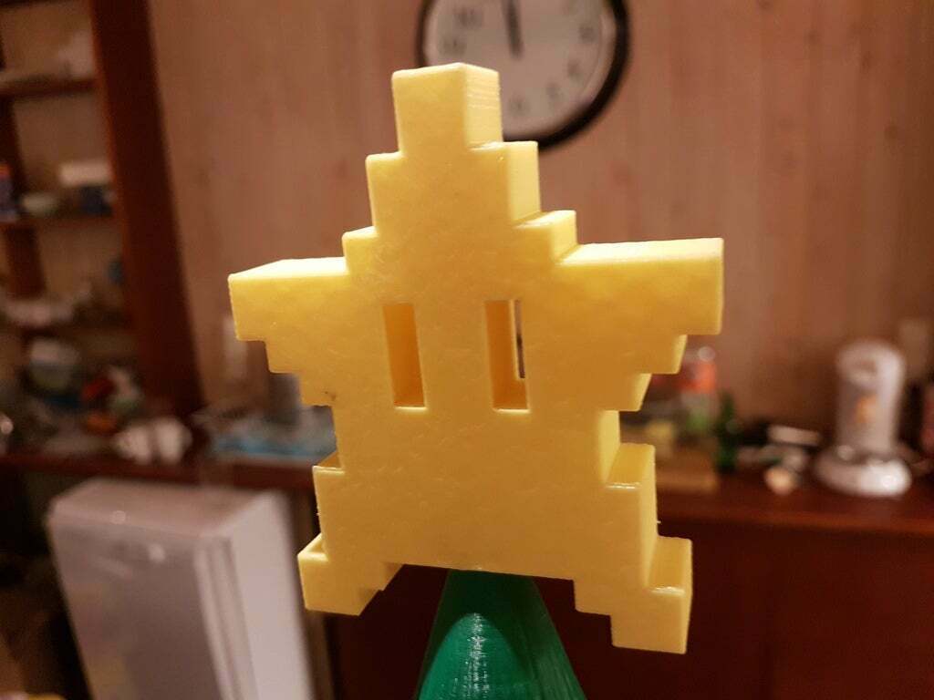 Free STL file 8-Bit Mario Star Tree Topper ⭐ ・3D printing template to ...