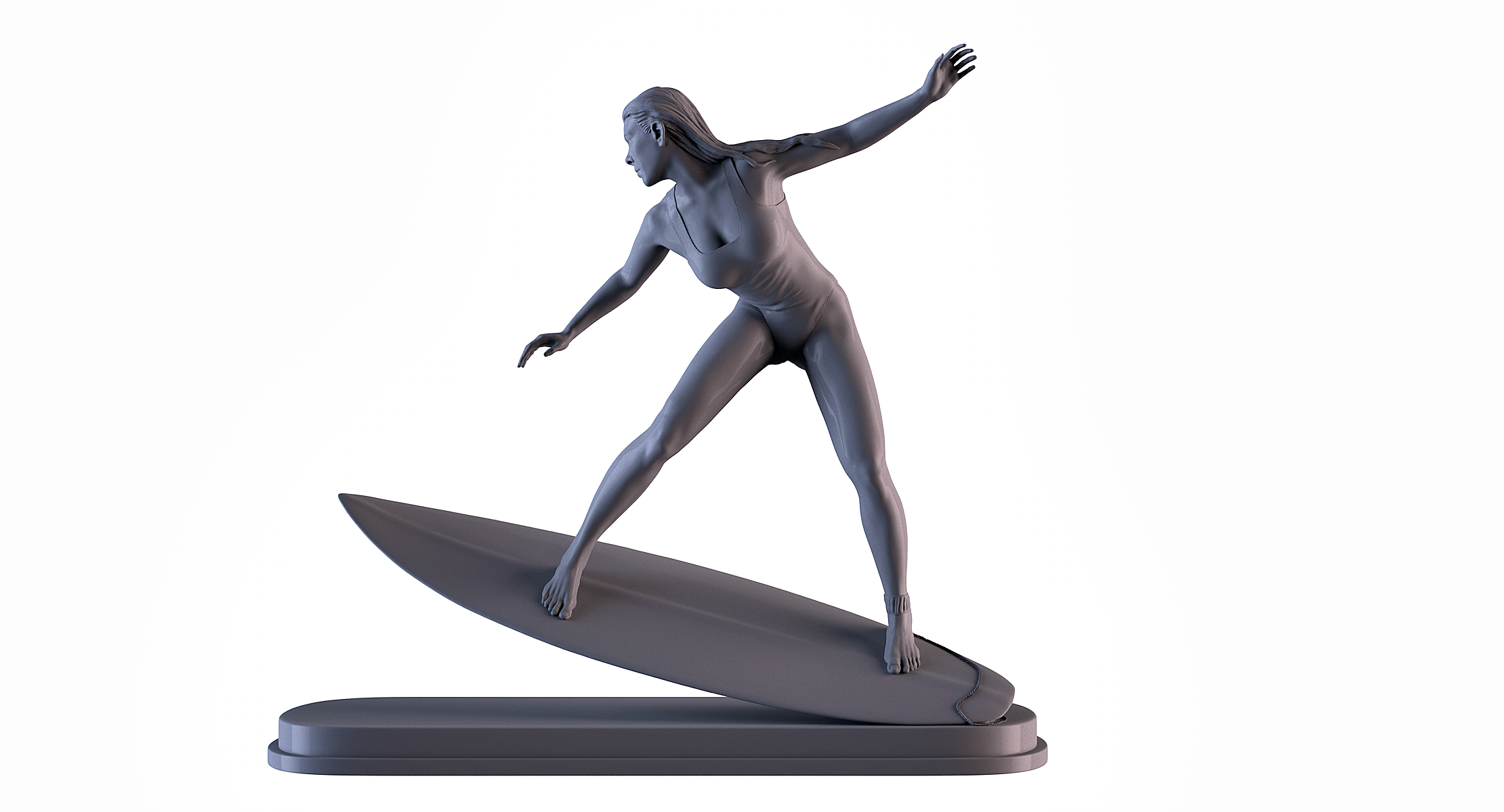 STL file Woman Surf 👩 ・3D print design to download・Cults