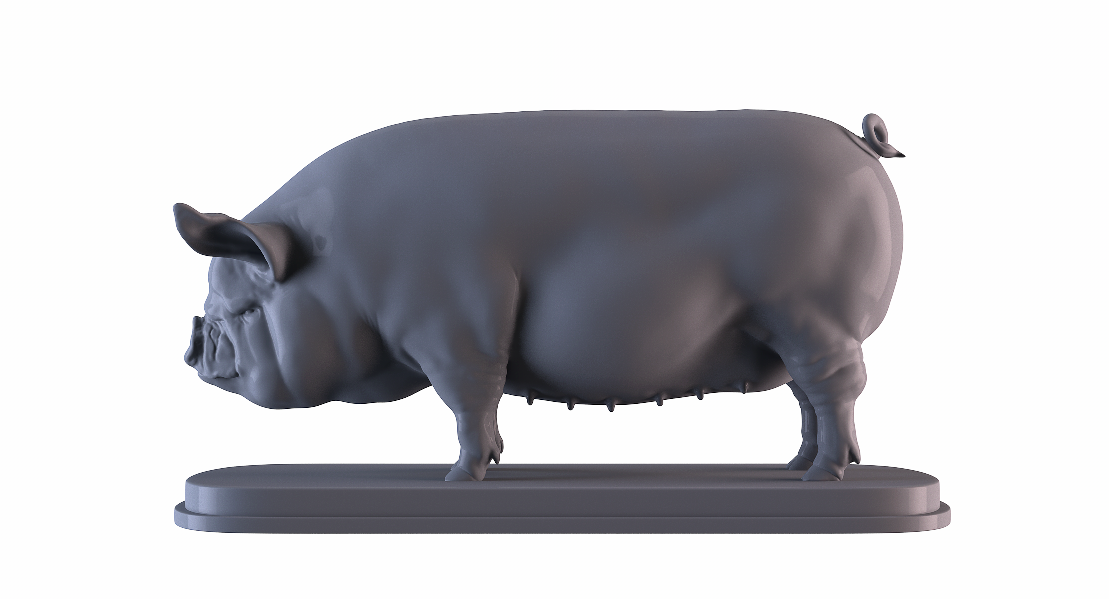 Файл STL Middle White Pig 🐖 ・3D-печать дизайна для загрузки・Cults