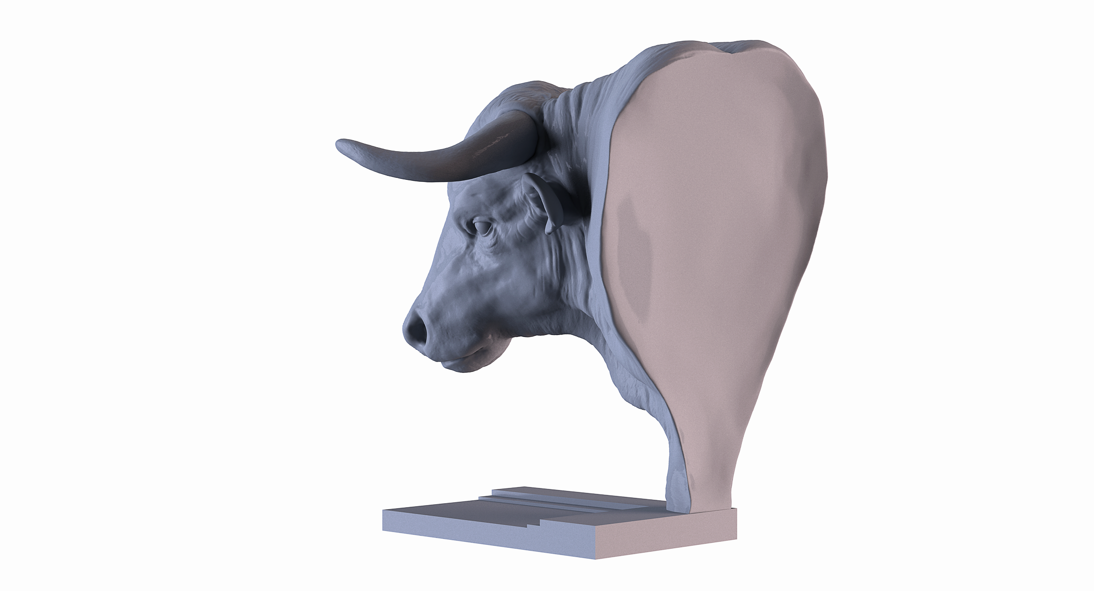 STL file Head Bull 🐂 ・Design to download and 3D print・Cults