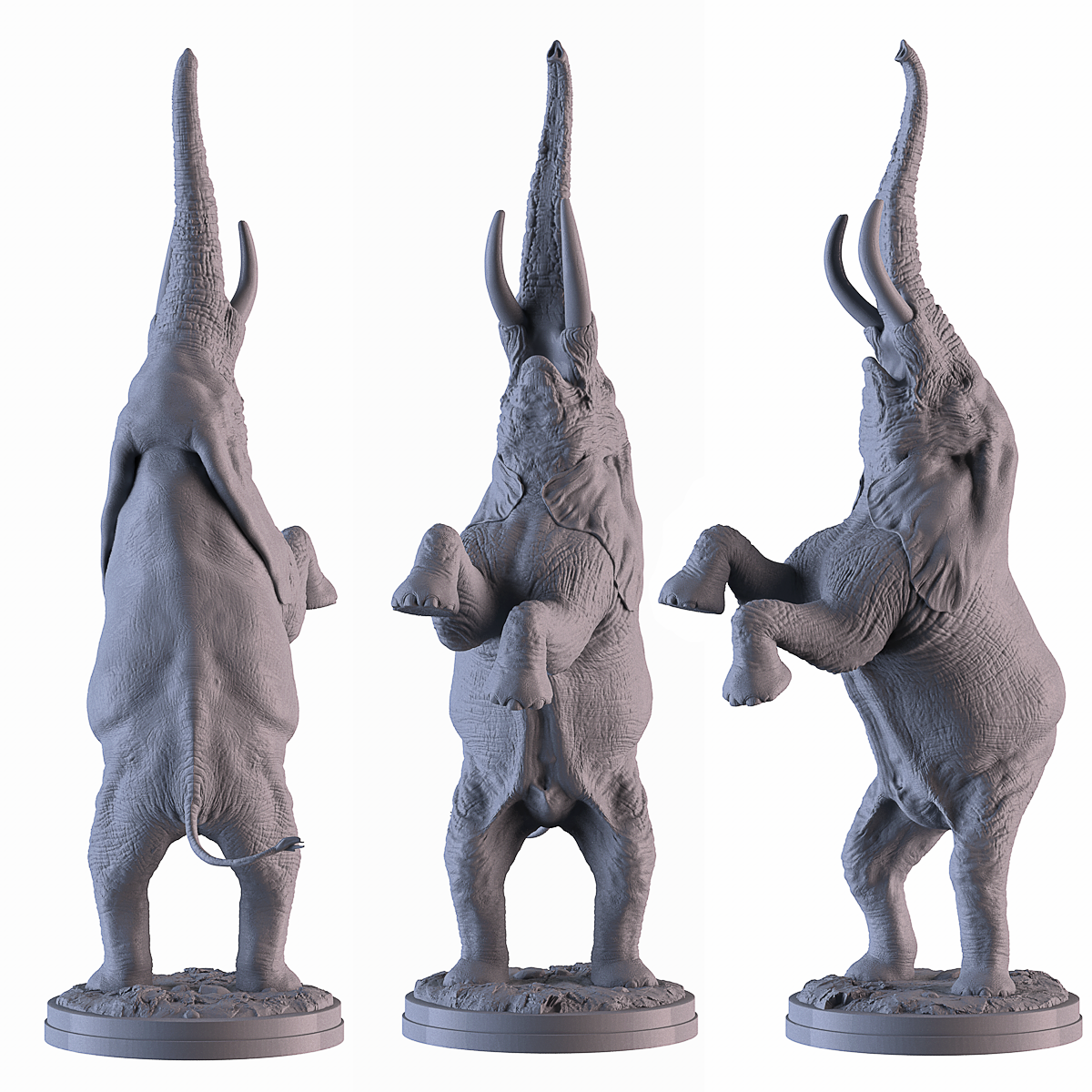 STL file Standing Elephant 🐘 ・3D printing model to download・Cults