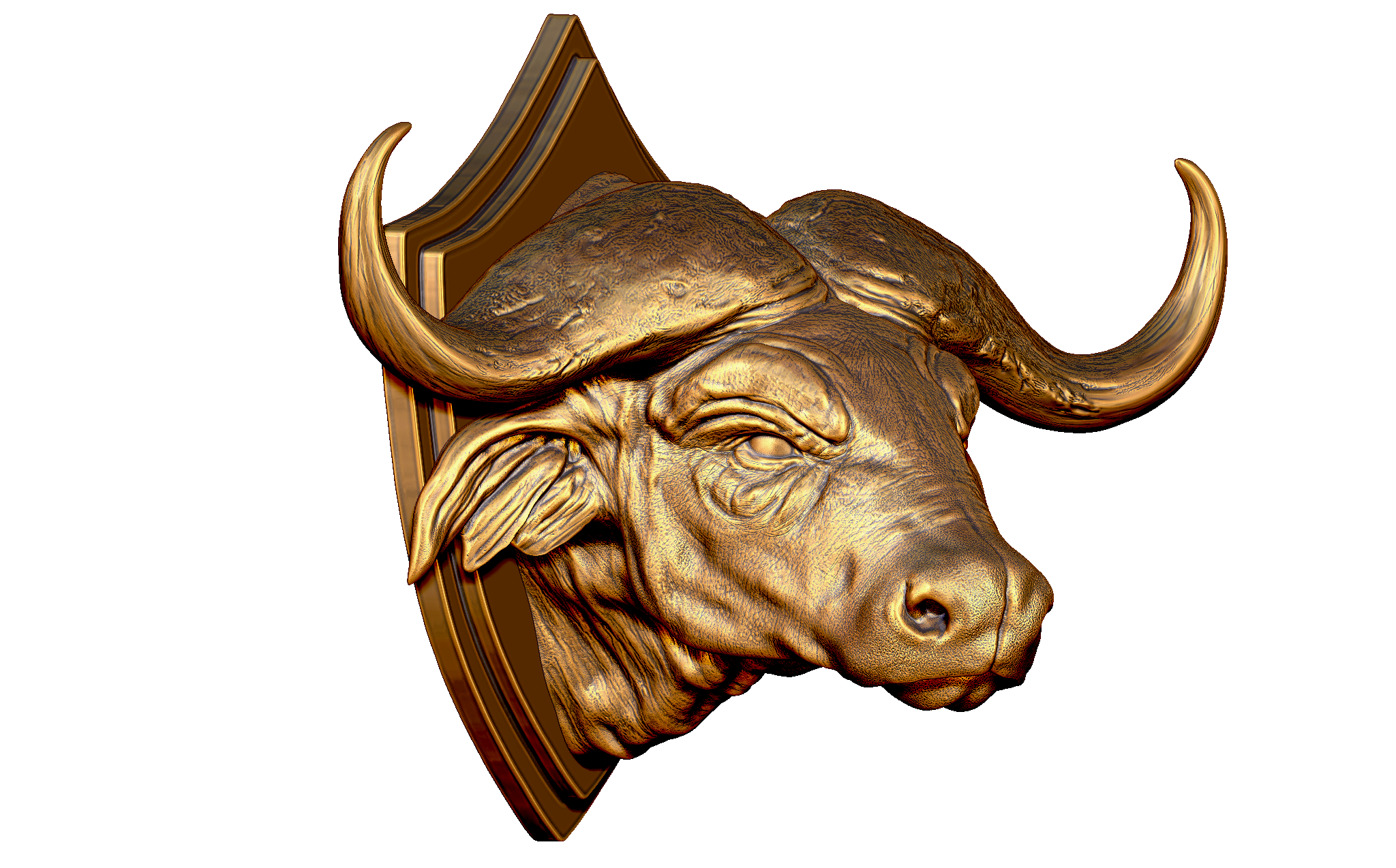 Fichier STL Modèle de buffle en tête 👽 (OBJ)・Objet imprimable en 3D à ...