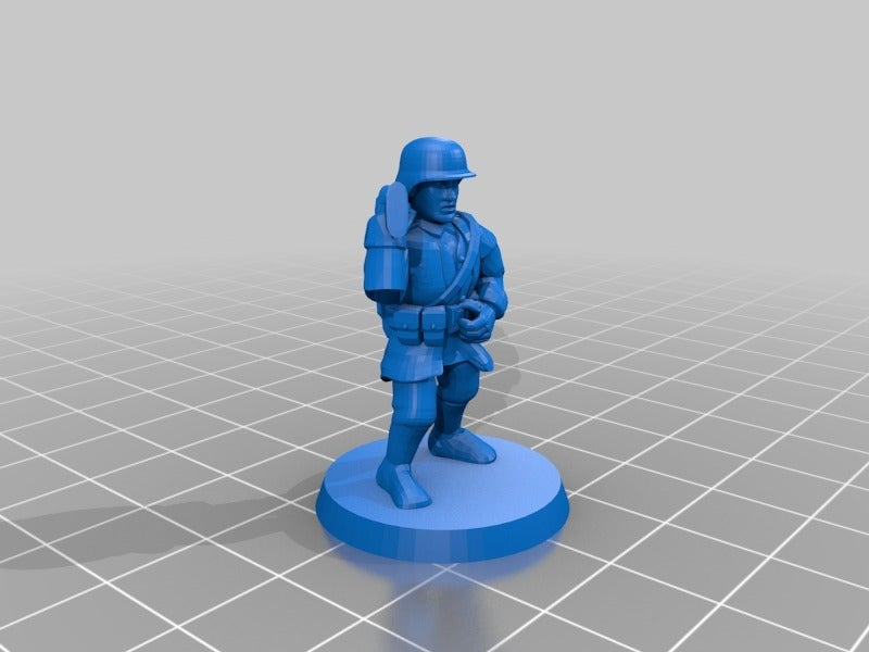 🎲 WW2 German Infantry 28mm (Heroic pose)・Free STL File for ・Cults