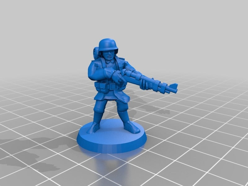 🎲 WW2 German Infantry 28mm (Standard pose)・ STL File for ・Cults