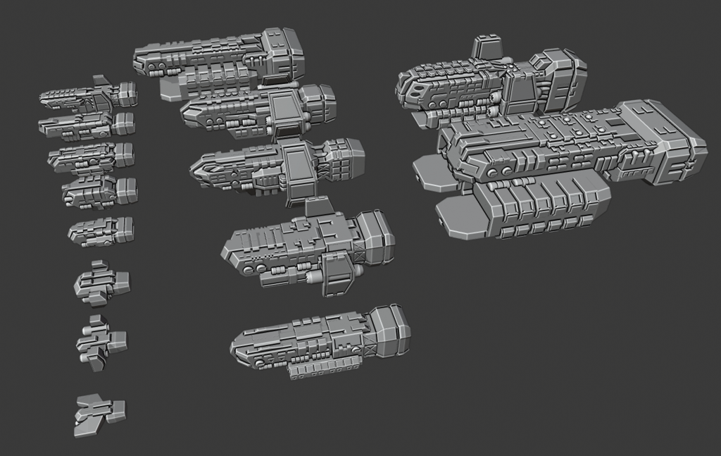 Free STL file Spaceship fleet 🚀 ・3D printer design to download・Cults