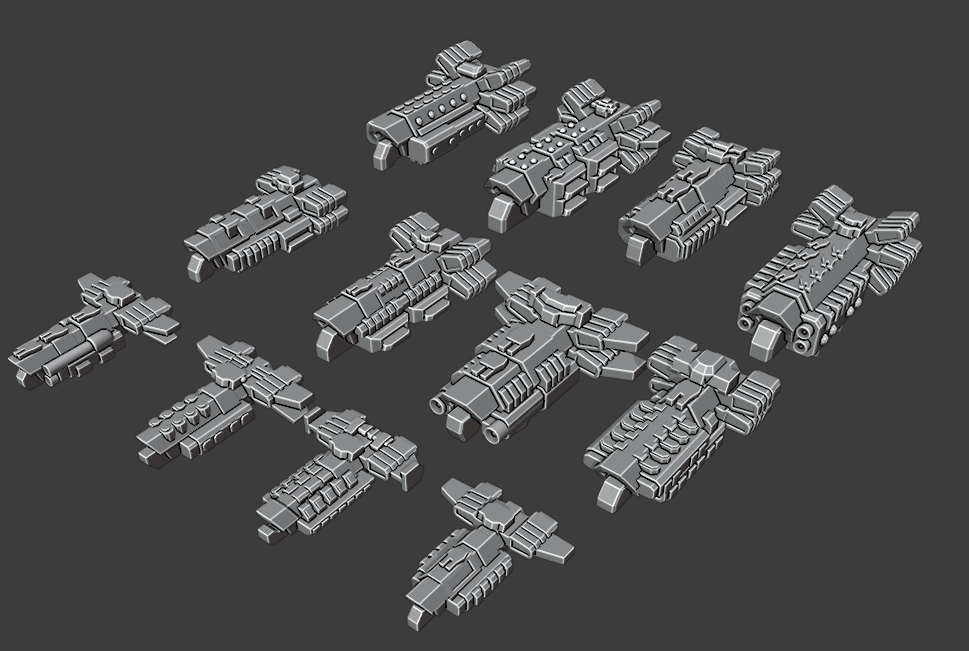 Free STL file Micro fleet 02 🚀・3D print design to download・Cults