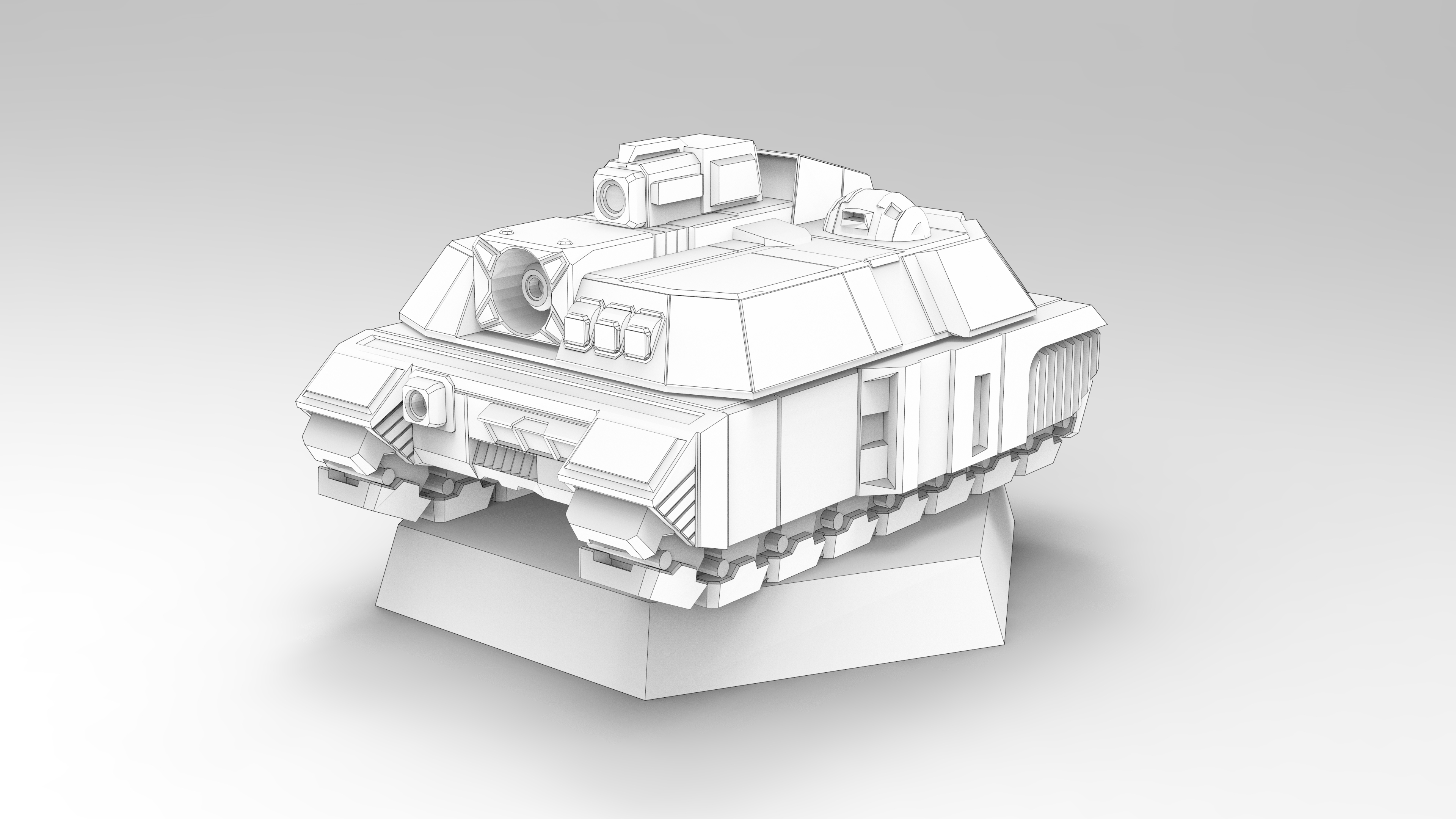 🪖 6MM SCIFI Gold Heavy Tank (PRESUPPORTED)・Free STL File for ・Cults