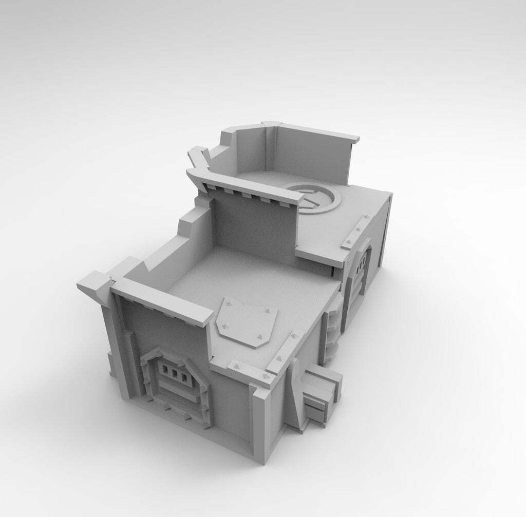 🎲 40k Bunker Walls of Martyr Remixed・Free STL File for ・Cults