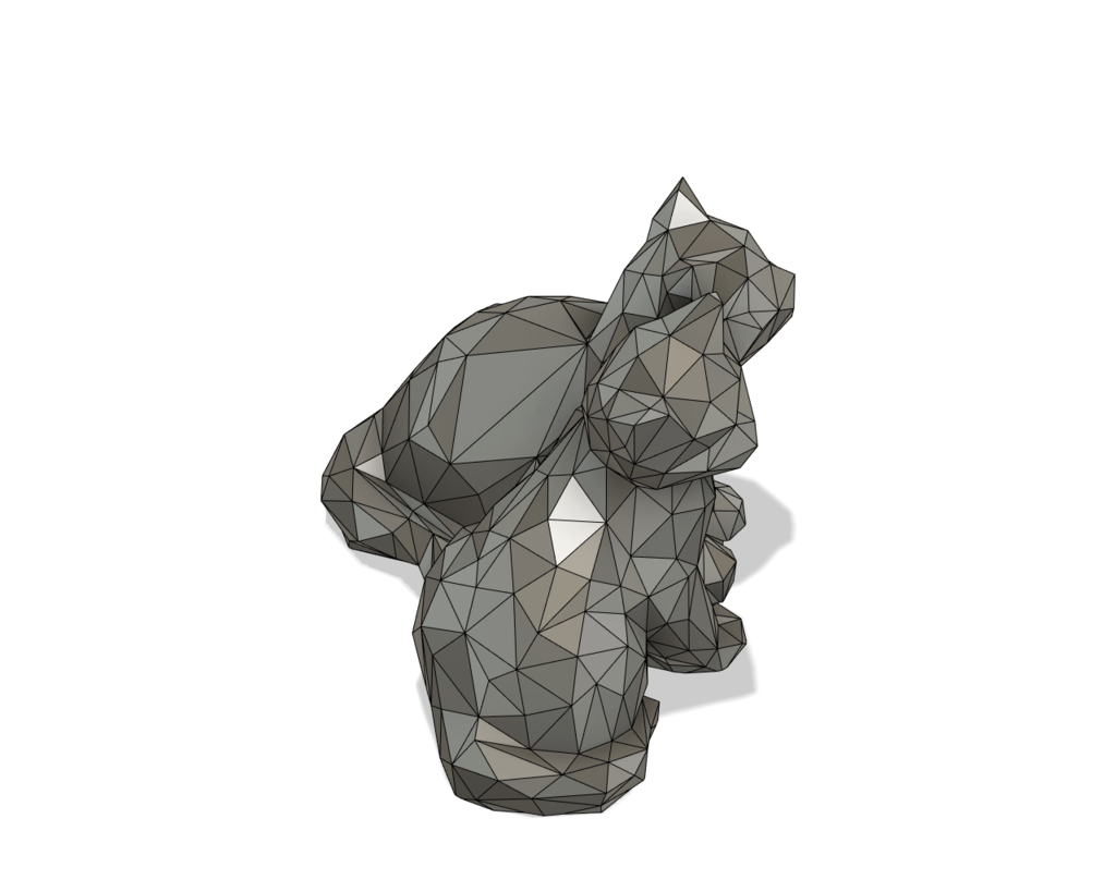 🗿 Two Cats Low Poly・Free STL File for ・Cults