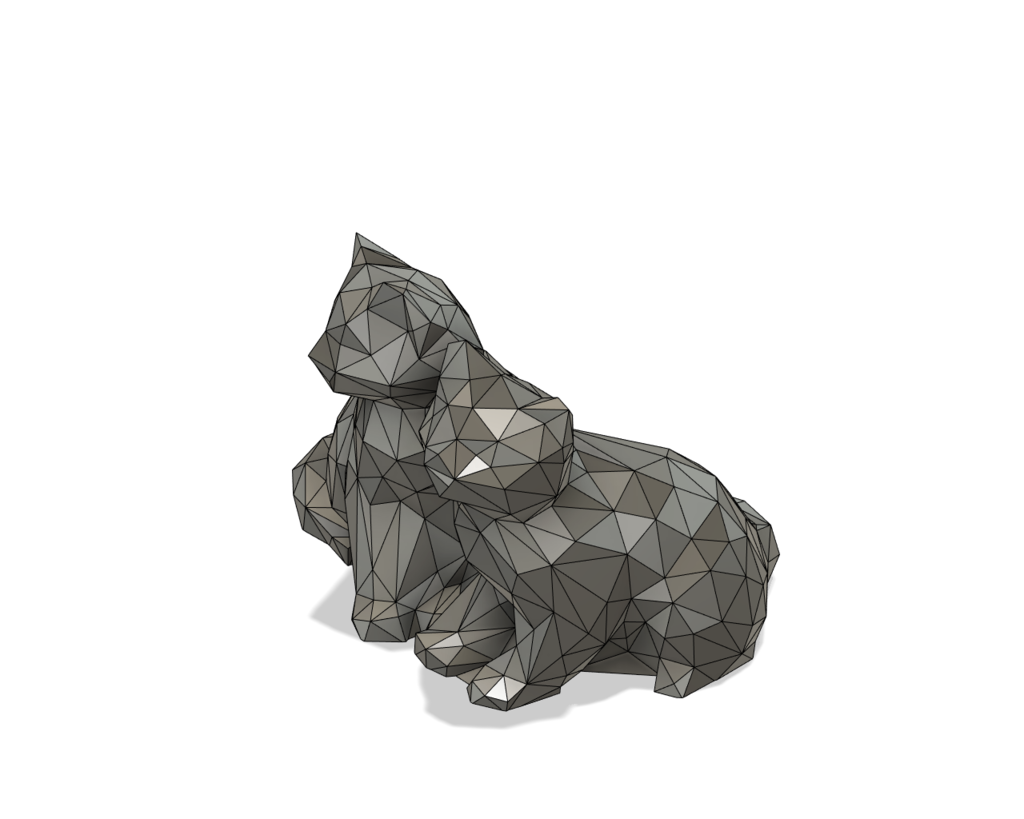 Free STL file Two Cats Low Poly 🗿 ・3D printer model to download・Cults