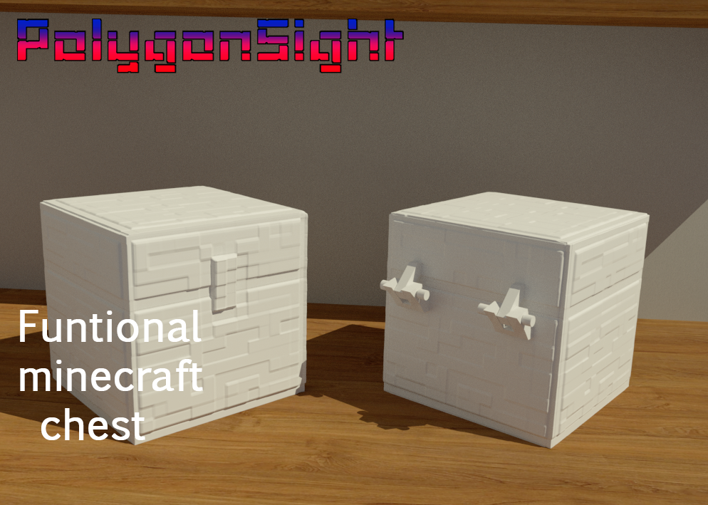 🦸 Minecraft funtional chest・ OBJ File for ・Cults