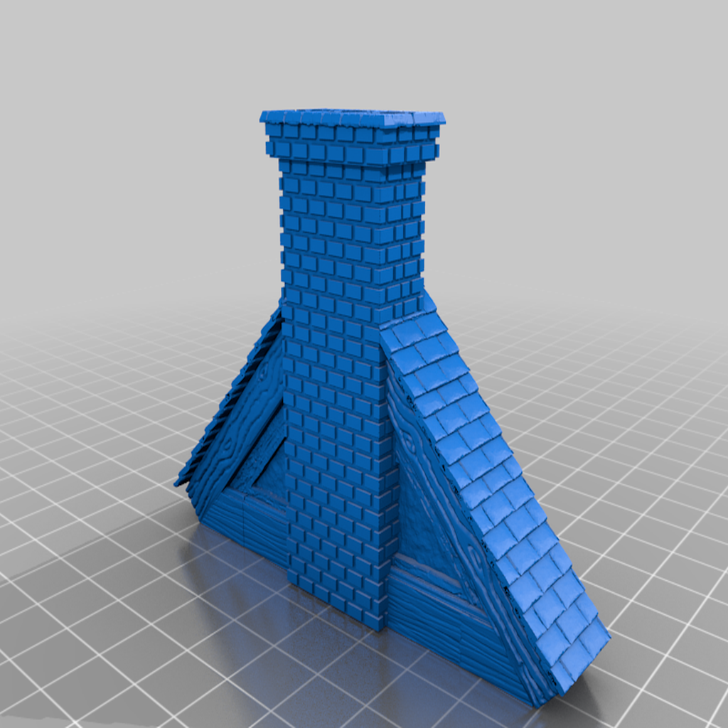 🎲 OpenLock Tudor Tiled Roof - Set 3 - Chimney Stacks・Free STL File for ...