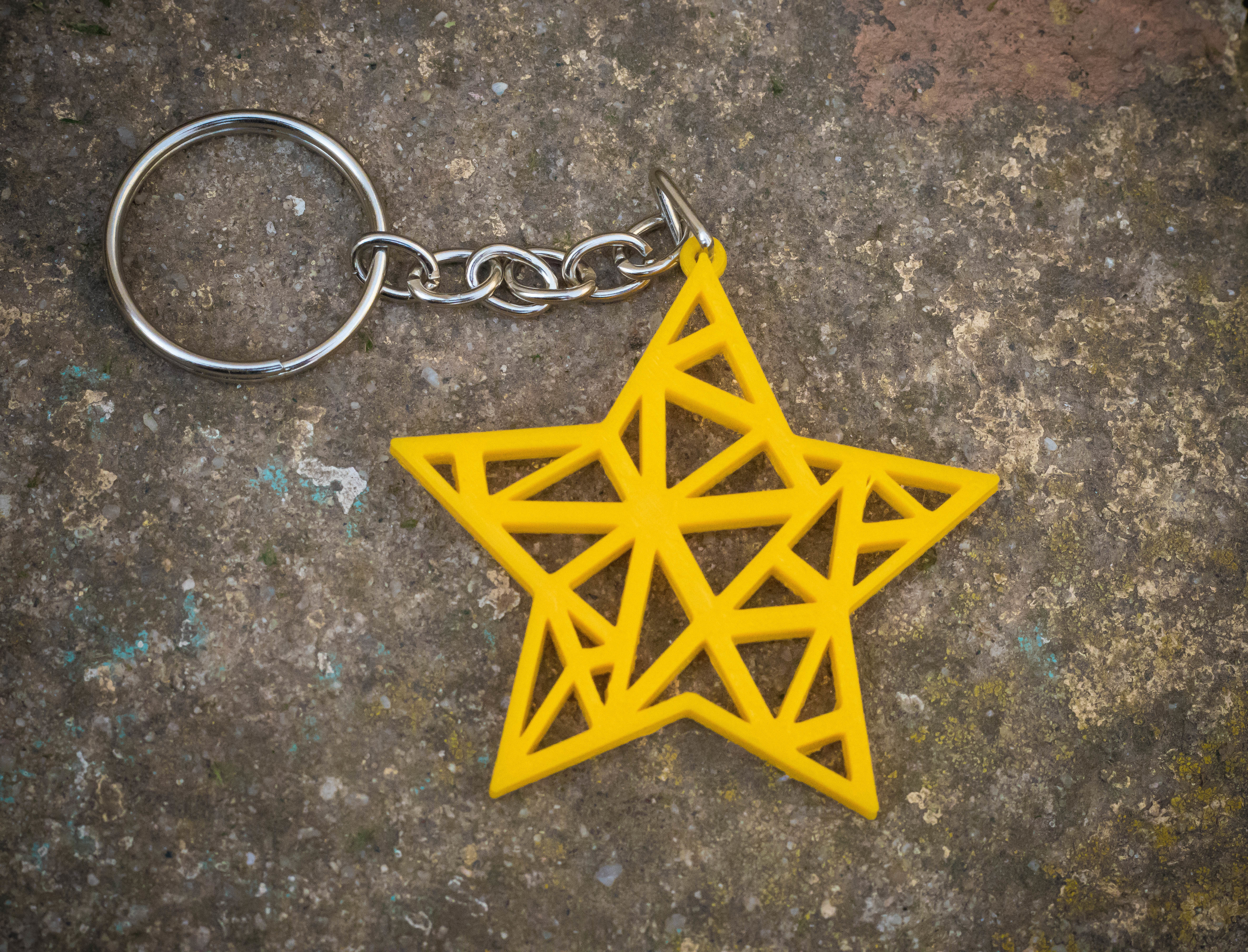 Free STL file keychain star 🗝️ ・3D printing design to download・Cults