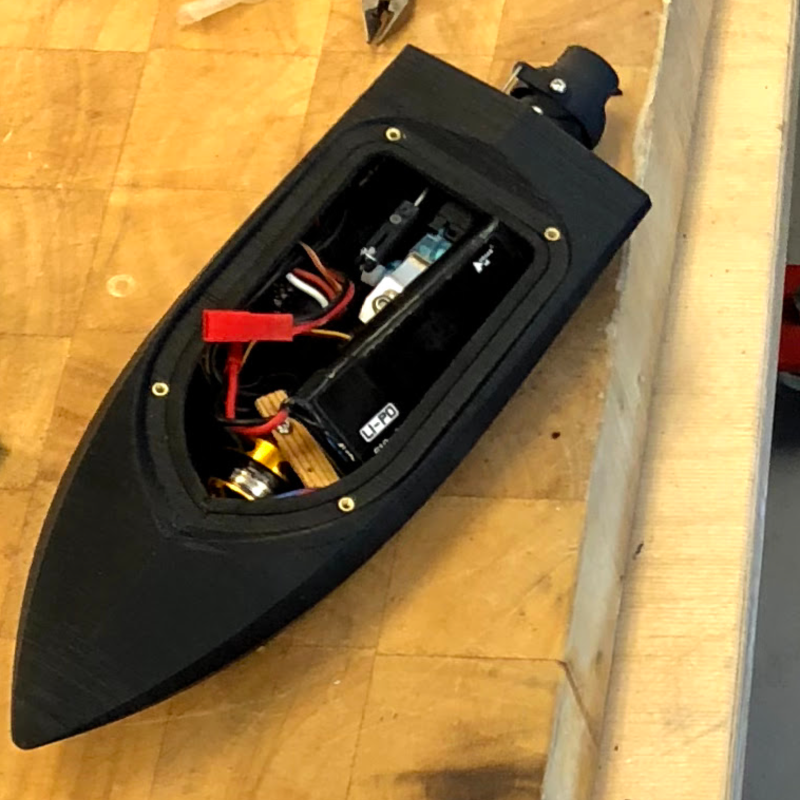 🛥️ Mini RC Jet Boat 200 Mono・3D Print with the anet a8 3D printer・Cults