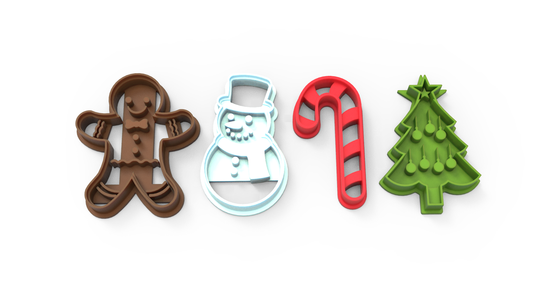 🎄 kit 4 Christmas Cookie Cutter・Free 3D File for ・Cults