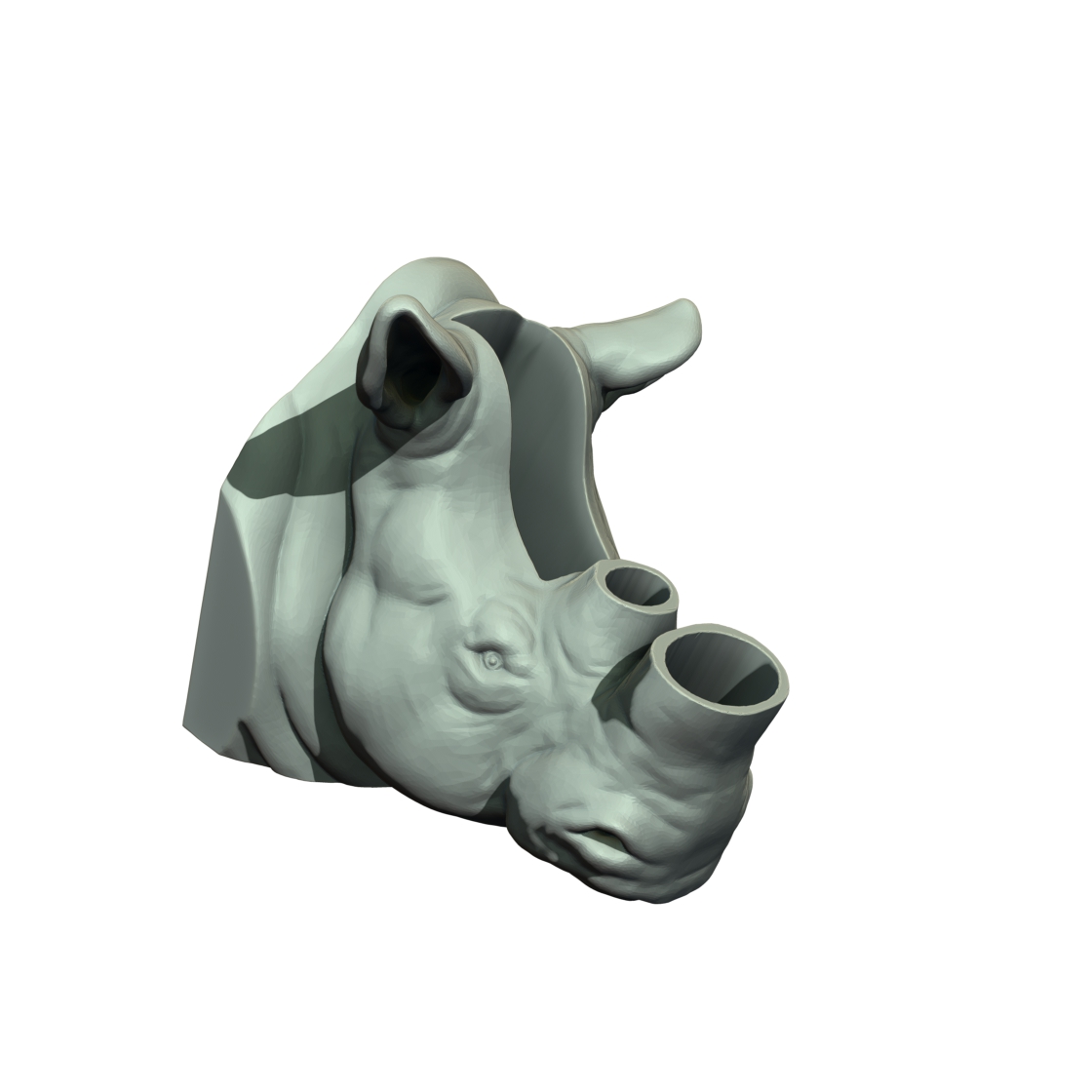 🦏 Rhinoceros Head・ STL File for ・Cults