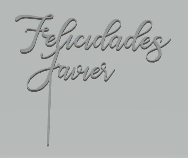 STL file Congratulations Javier 🎂・3D printing design to download・Cults