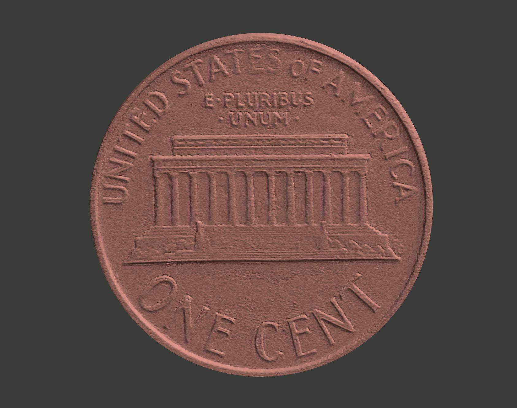 🪙 One Cent, Lincoln Memorial・Free STL File for ・Cults