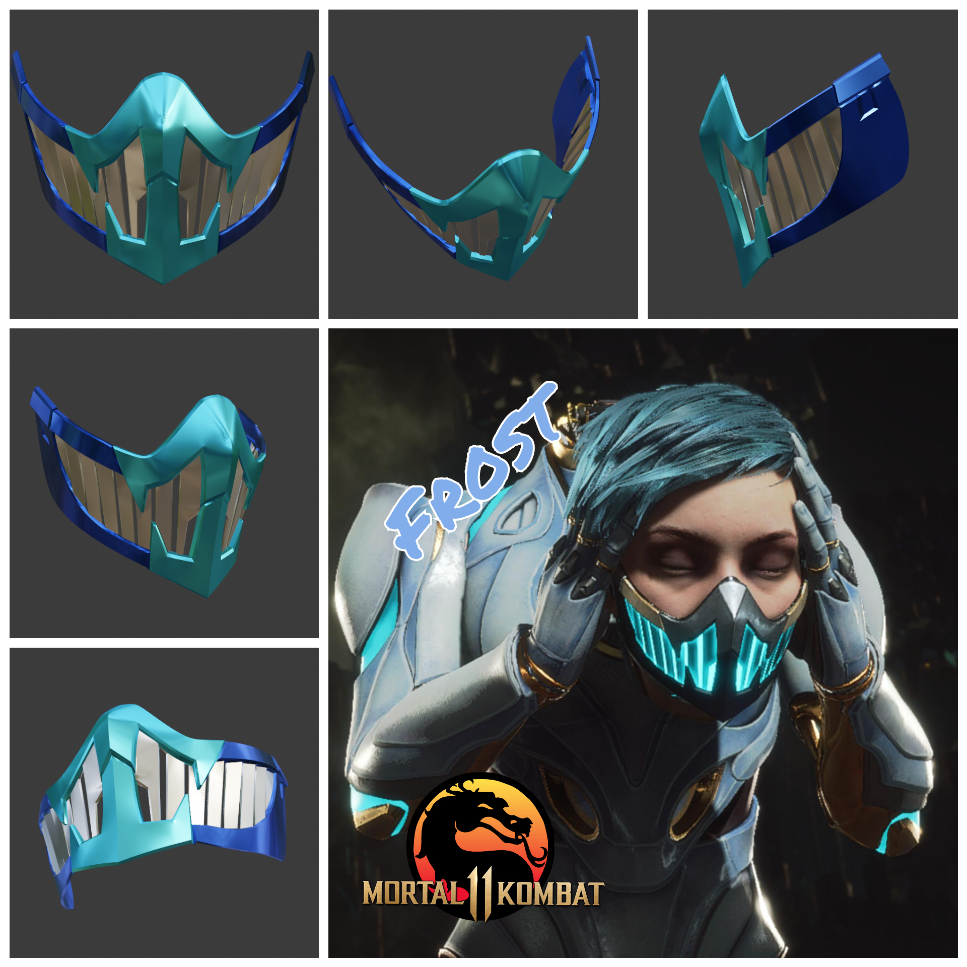 🪖 Frost mask from Mortal Kombat 11 - Fatal Frost・ 3D File for 3D ...
