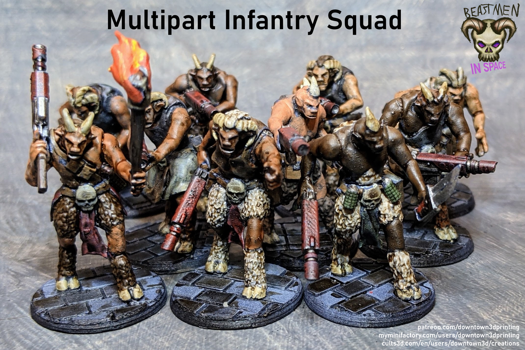 STL file Beastmen in Space! Multipart Infantry Squad 🛰 ・3D printable ...
