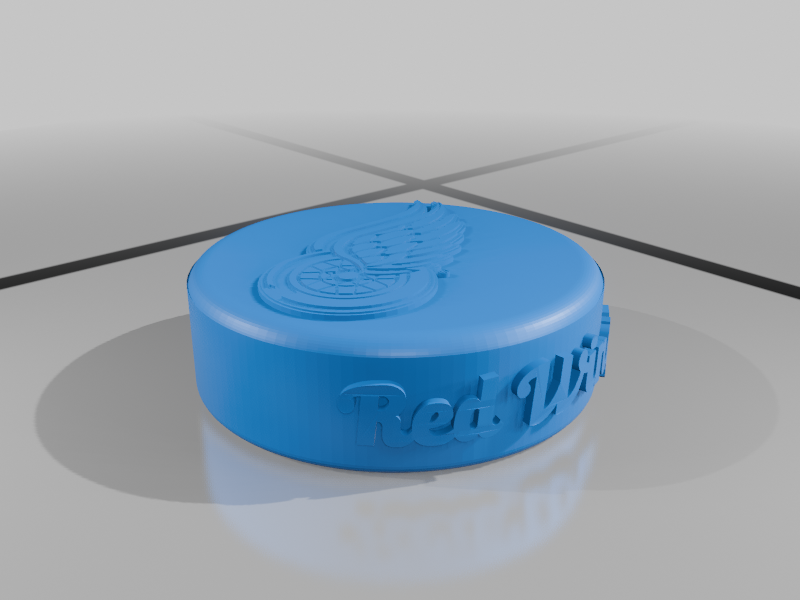 🏒 Detroit Red Wings Hockey Puck・Free 3D File for ・Cults