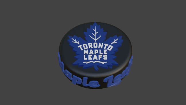 🍁 Toronto Maple Leafs Hockey Puck・Free 3D File for ・Cults