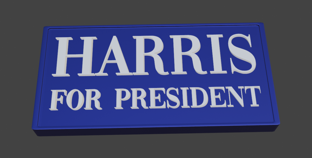 Free 3D file Kamala Harris 2024 Campaign poster 🚩 ・3D printer design to ...
