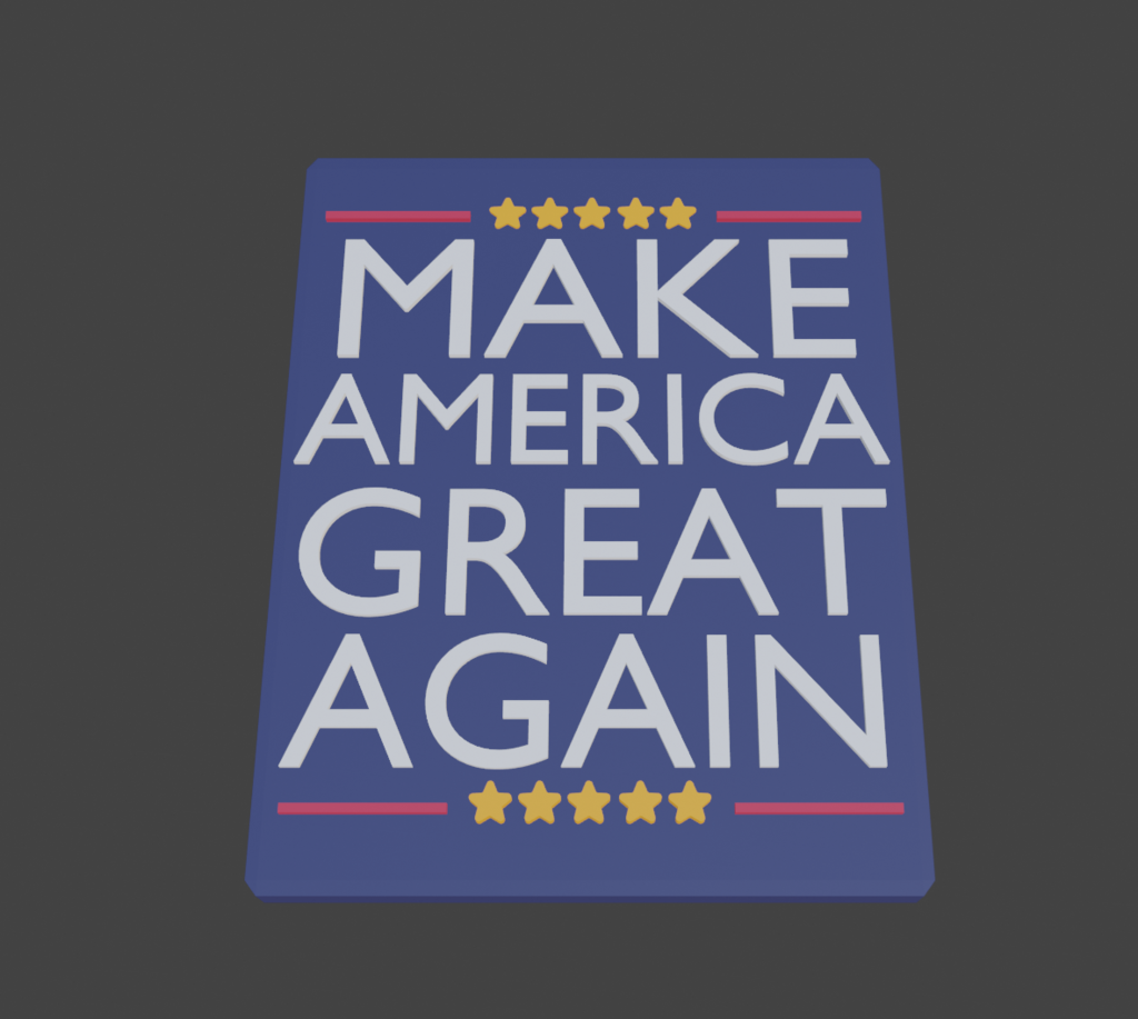 🖼️ Make America Great Again MAGA poster・Free 3D File for ・Cults