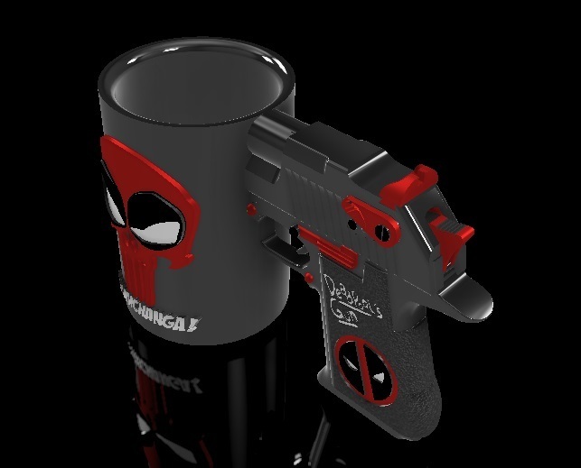 🥣 Deadpool bowl and gun - Desert eagle・ 3D File for ・Cults