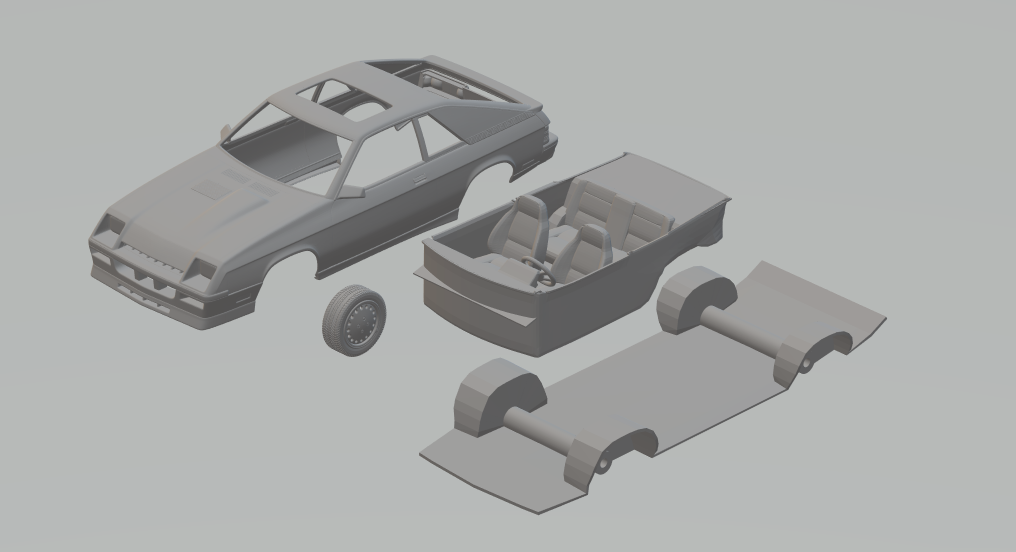🚗 Dodge Charger L Body 87・ STL File for 3D printing・Cults