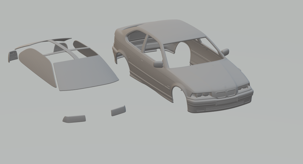 🚗 bmw Series 3 e36 compact 1994・ STL File for ・Cults