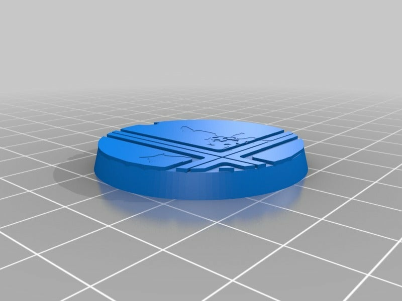 🕍 40mm Cracked Temple wargaming bases・Free STL File for ・Cults