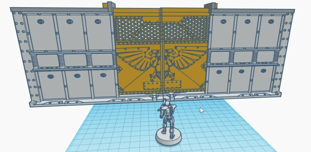 ⚔ Sliding Imperial Gate and walls・Free STL File for ・Cults