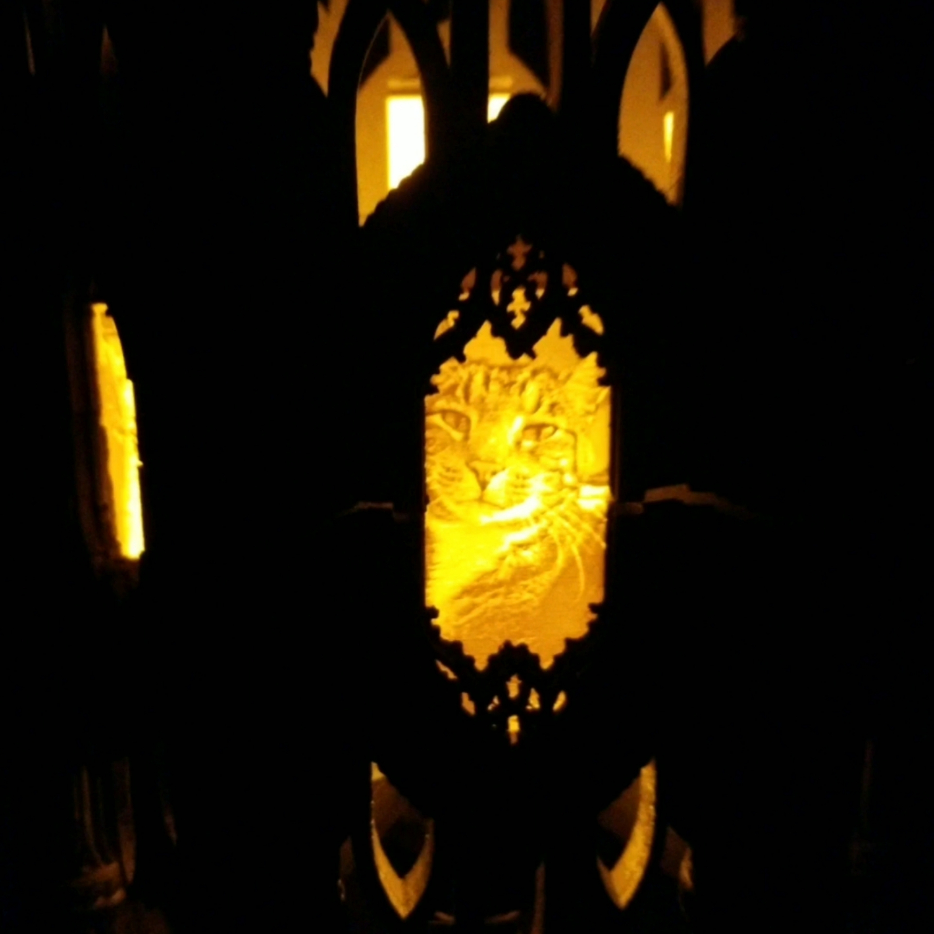 🔦 GOTHIC 6x LITHOPHANE LAMP SHADE 1・ STL File for ・Cults