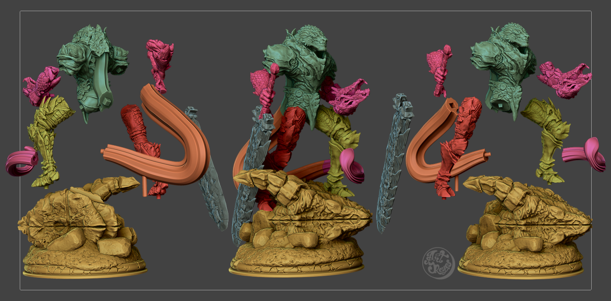 Archivo STL warrior reptile 🦎 ・Plan para descargar y imprimir en 3D・Cults