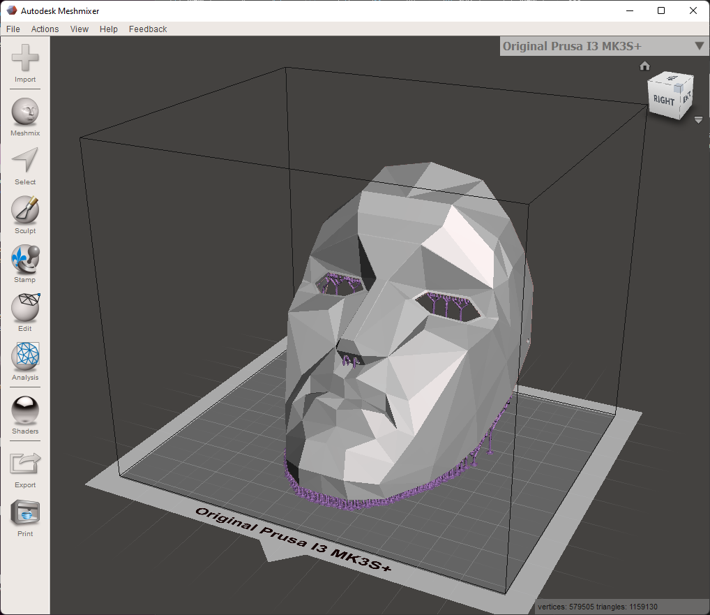 👨 Front man mask(Squid Game) with Meshmixer Supports・Free STL File for ...