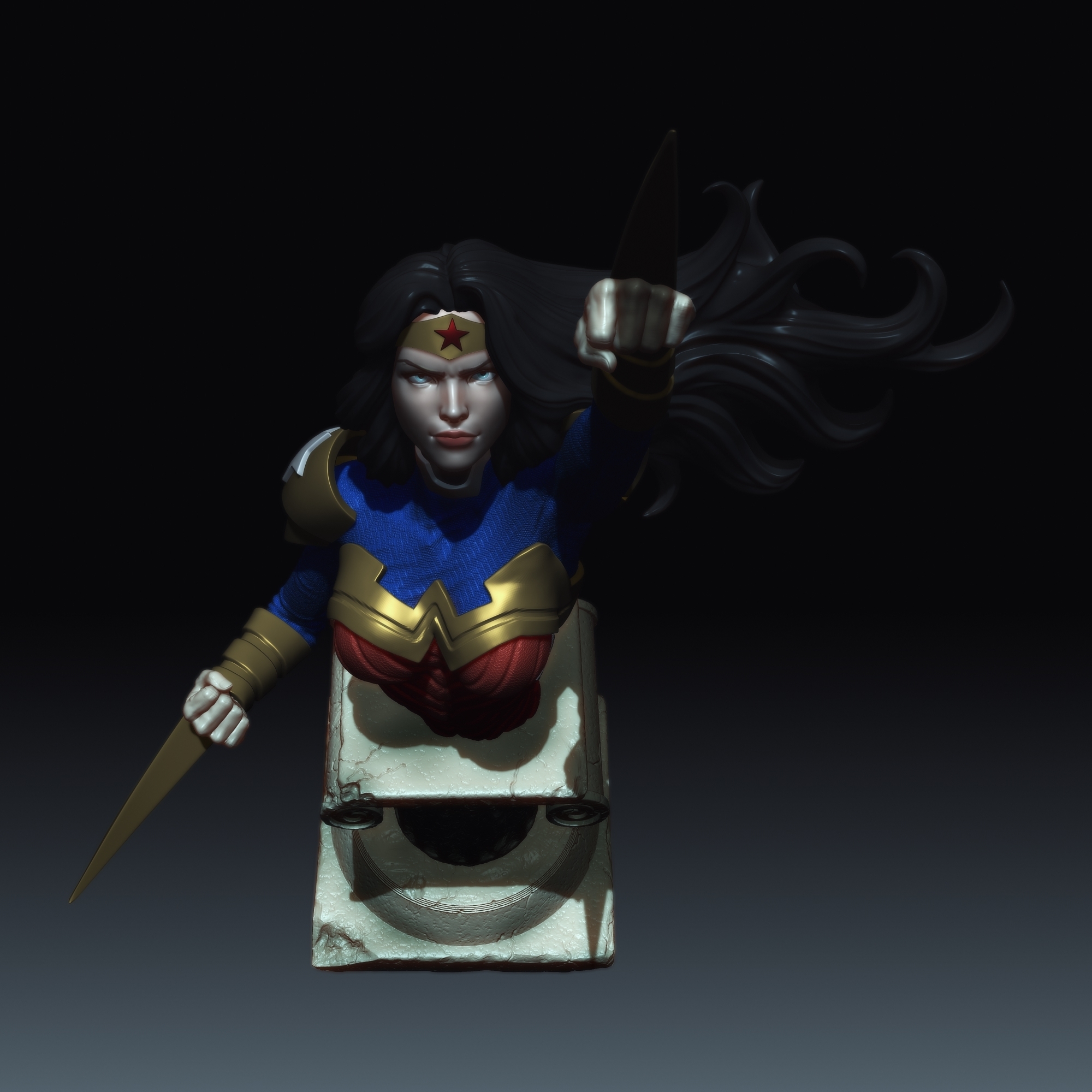 3D file Wonder Woman DC Comics Justice Leage Wonder Woman STL Files 3d ...