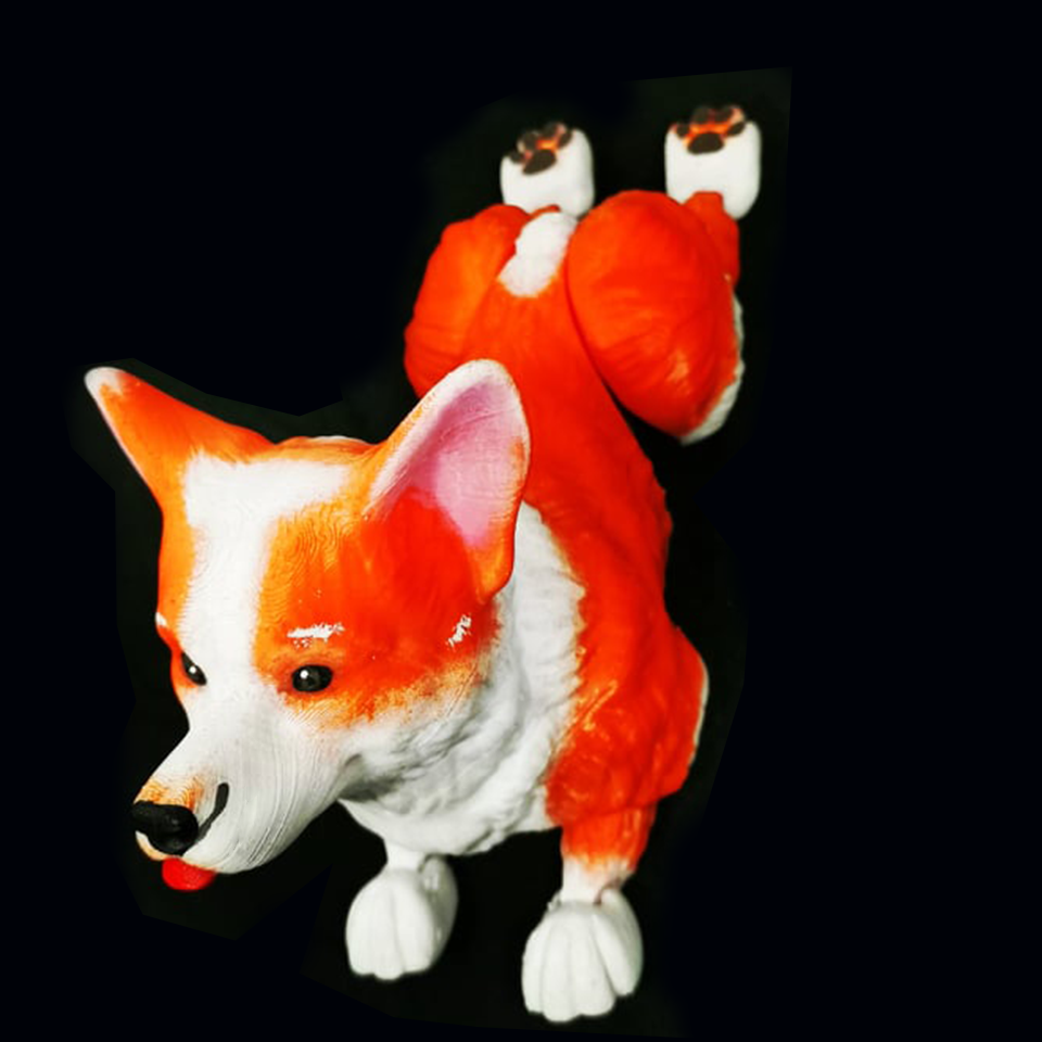 3D printing Flexi Corgi Articulated Dog • made with FLSUN SR・Cults